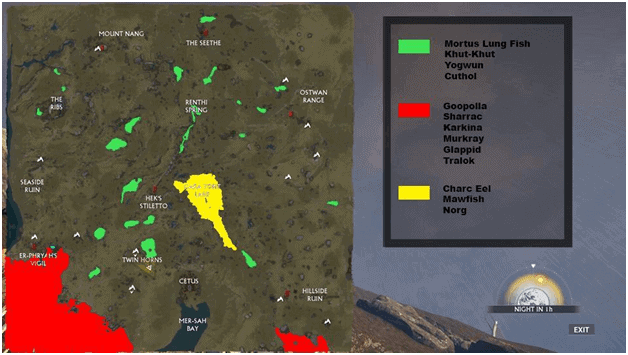 Warframe Norg Fishing Spot | Fishing Guide With Eidolon Fishing Map