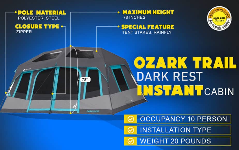 Ozark Trail 10-Person Dark Rest Instant Cabin Tent Review | Full Review